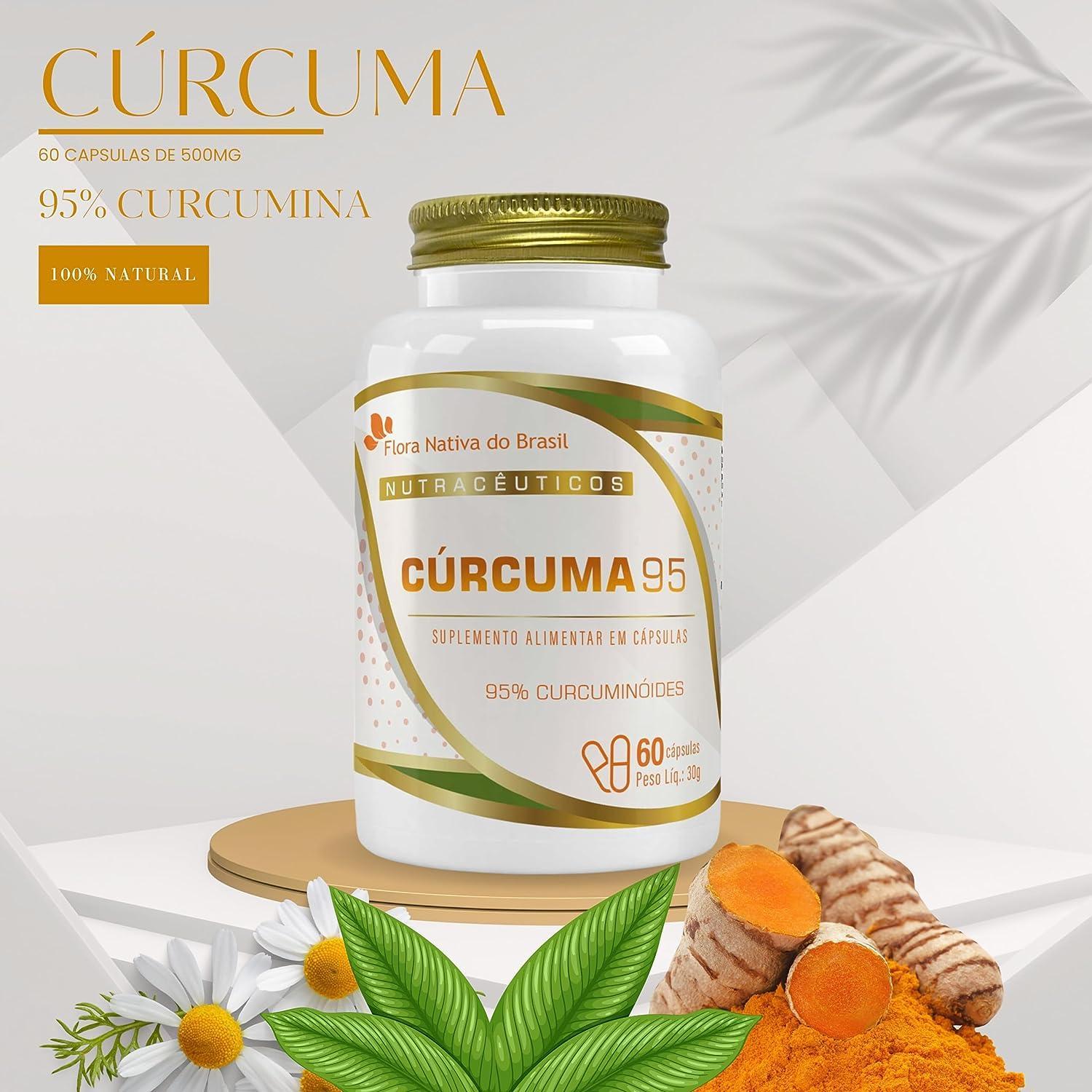 Kit 6 Cúrcuma 95% Curcumina 60 Capsulas 500mg Flora Nativa - Carrefour