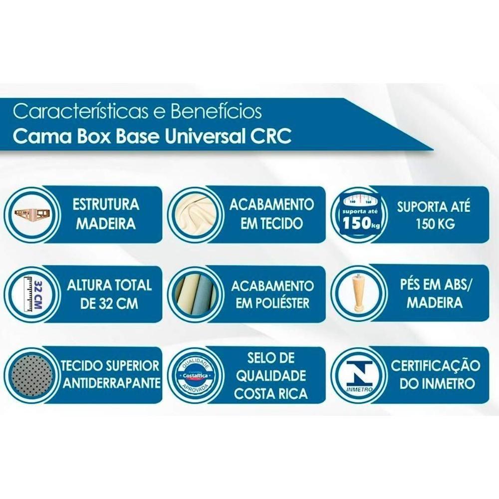 Cama Box Queen: Colchão Molas Herval Maxspring Scotland + Base Crc ...