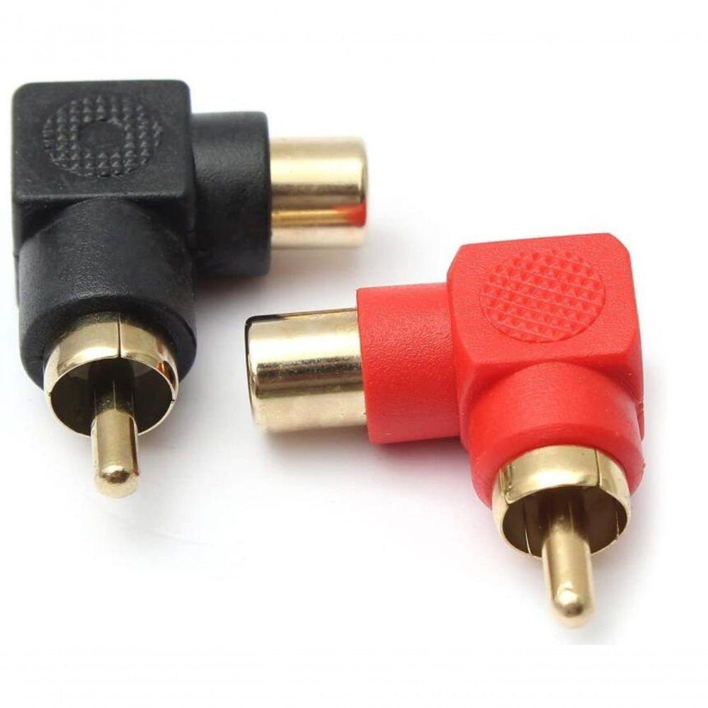 Adaptador Rca Macho 90 Graus Para Rca Femea Formato Em L - Carrefour