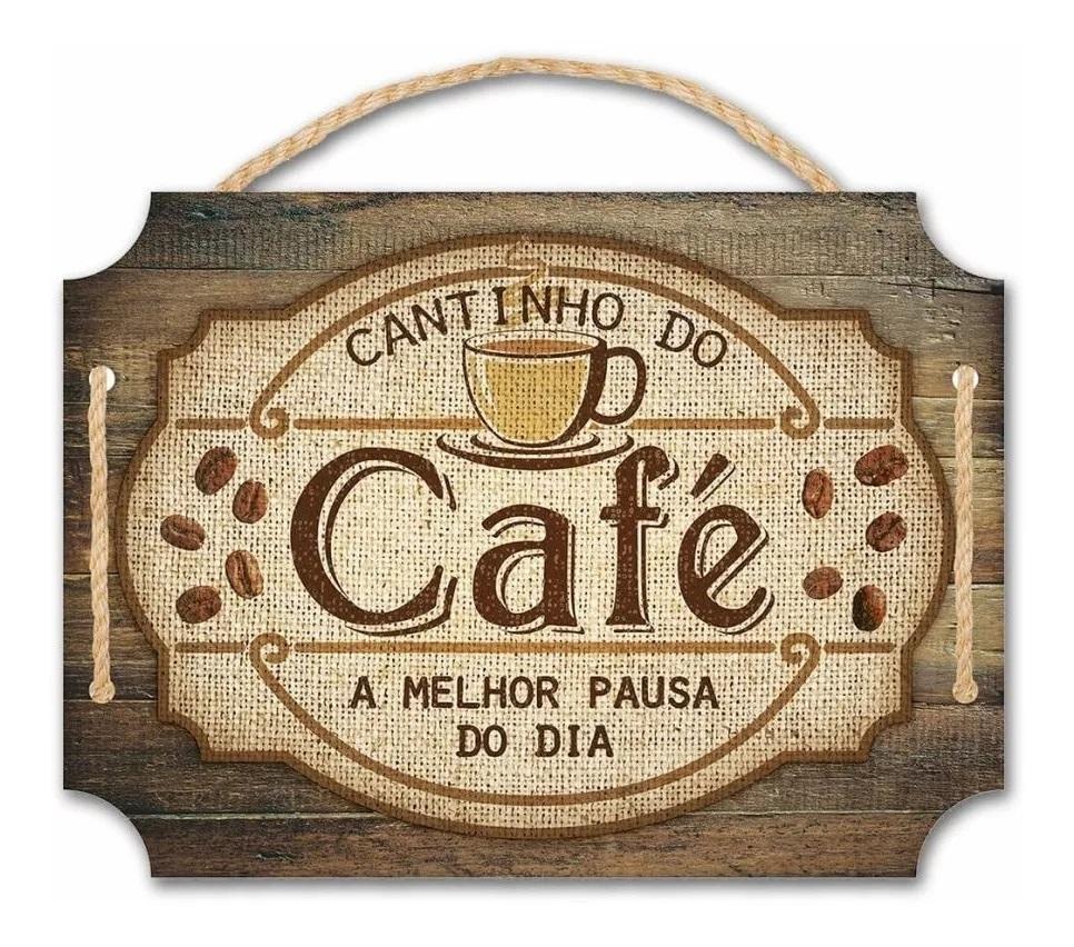 Kit 6 Placas Decorativas Em Mdf Tema Café 30x20cm Cafeteria - Carrefour