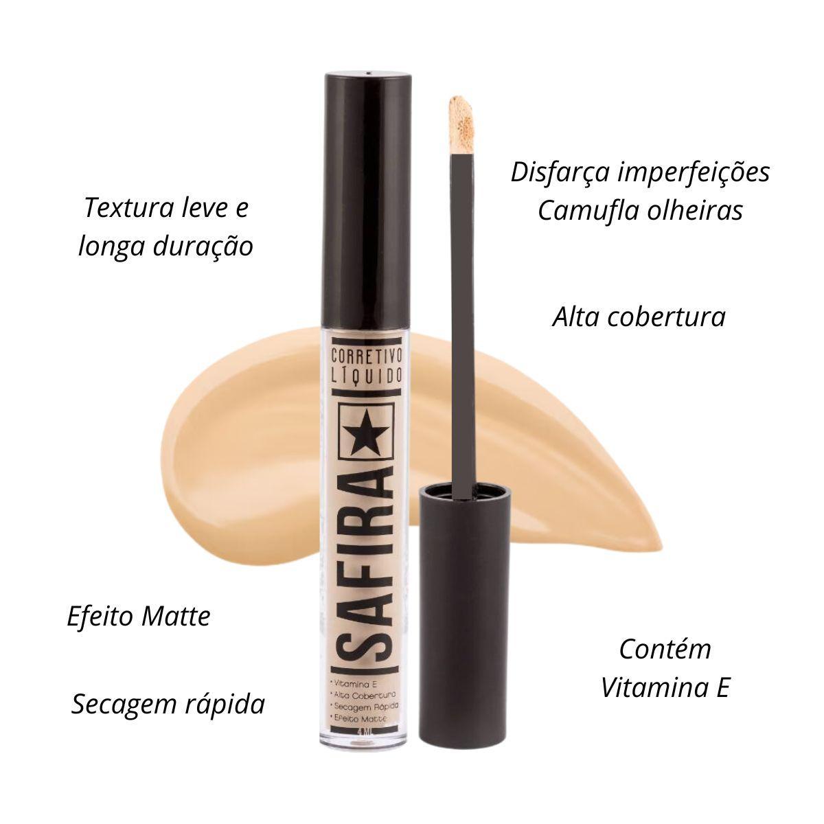 Corretivo Líquido Facial Matte Nº 3 Safira Alta Cobertura - Carrefour