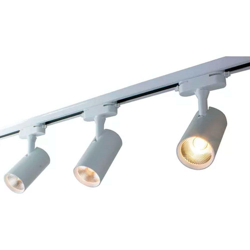 Kit Trilho Eletrificado De 1m + 3 Super Spots Led 12w 3000k - Carrefour
