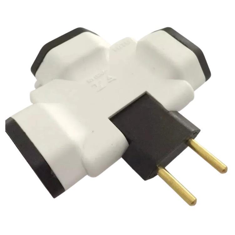 Plug Multiplicador T - 3 Tomadas - Poliestireno - Carrefour