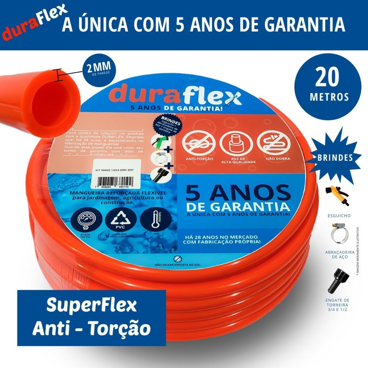 Mangueira Duraflex 2mm Pvc Siliconado 1/2 Anti-torção - Carrefour