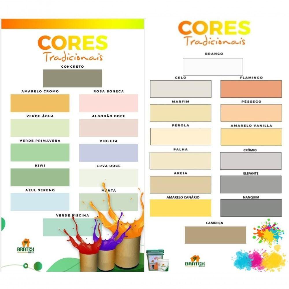 Tinta Acrílica 18 Litros Cores Vibrantes Pastéis Resistente Pêssego ...