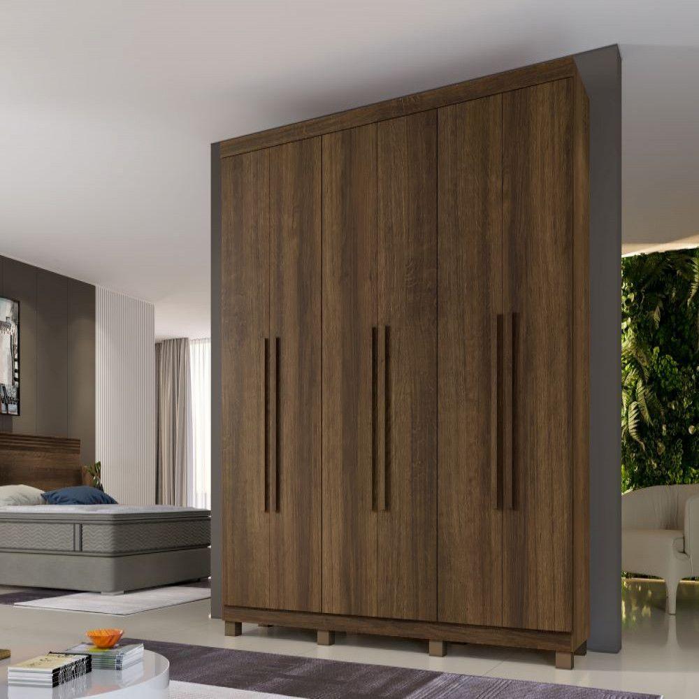 Roupeiro 6 Portas 3 Gavetas Milão Benetil Imbuia - Carrefour