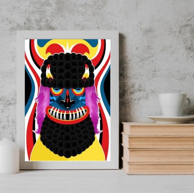 Quadro Marungo Folia De Reis 33x24cm - Vidro E Moldura Preta - Carrefour