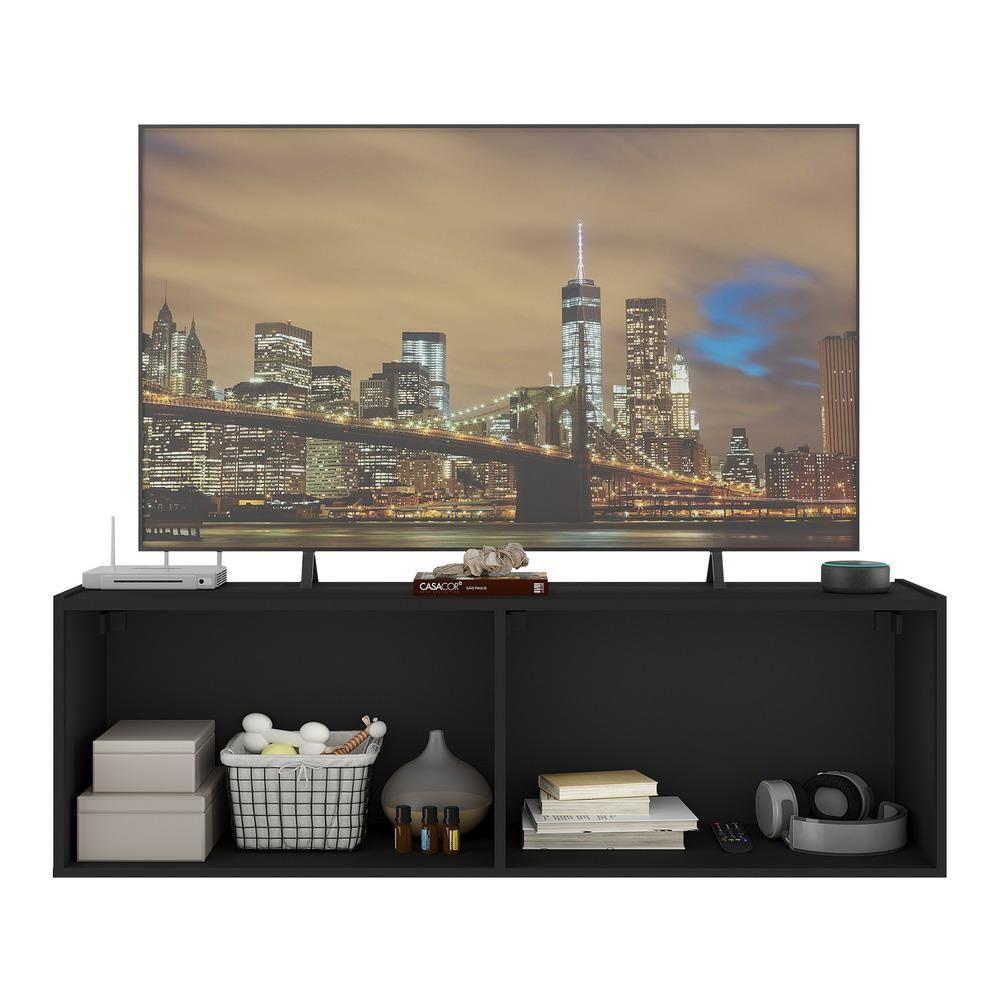 Rack Tv Até 50 Polegadas Suspenso Com Espelhos Mp1081 Preto Preto - Carrefour