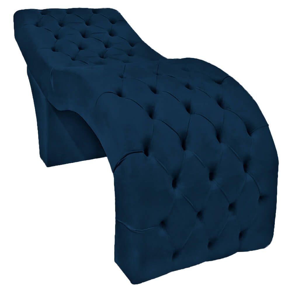 Cama Maca Estética Estofada Veludo Azul Marinho - Carrefour