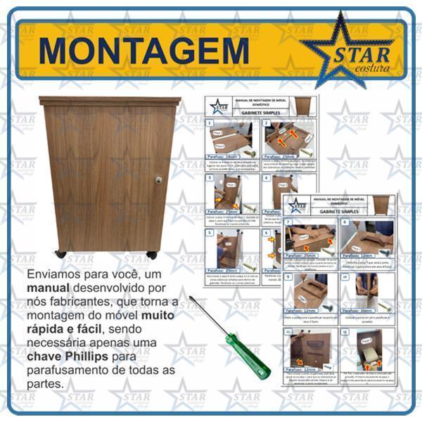 Móvel Gabinete Mesa Maquina De Costura Singer Inspiração - Carrefour