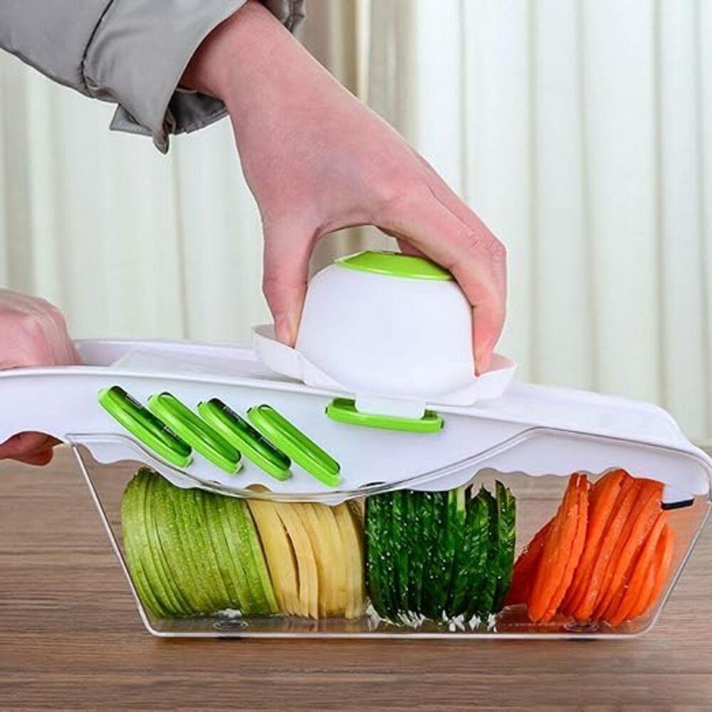Cortador Multifuncional Fatiador De Frutas Legumes Verduras Mandoline 6 ...