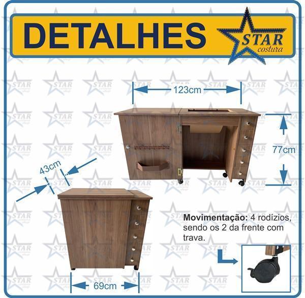 Móvel Gabinete Luxo Maquina Costura Singer Inspiration 4218 - Carrefour