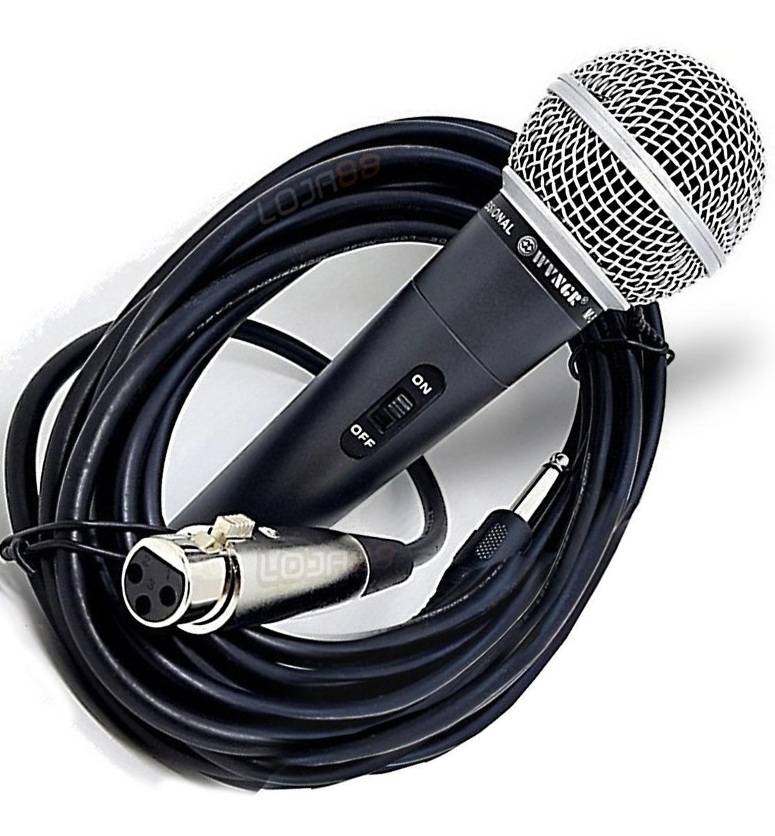 Microfone Com Fio Dinâmico Profissional Metal Cabo 5 Metros - Carrefour