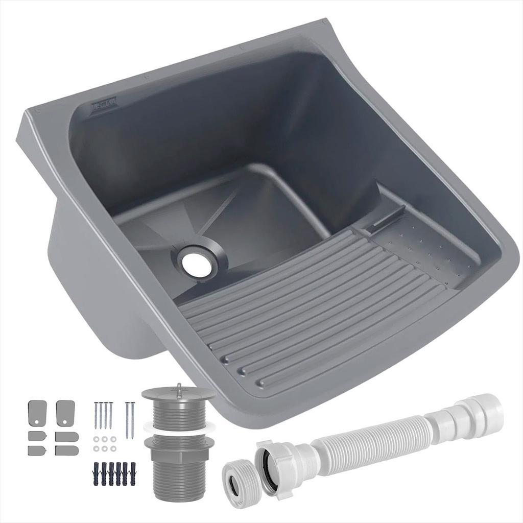 Tanque Lavar Roupas Plástico 47 X 43cm Astra + Sifãos - Carrefour