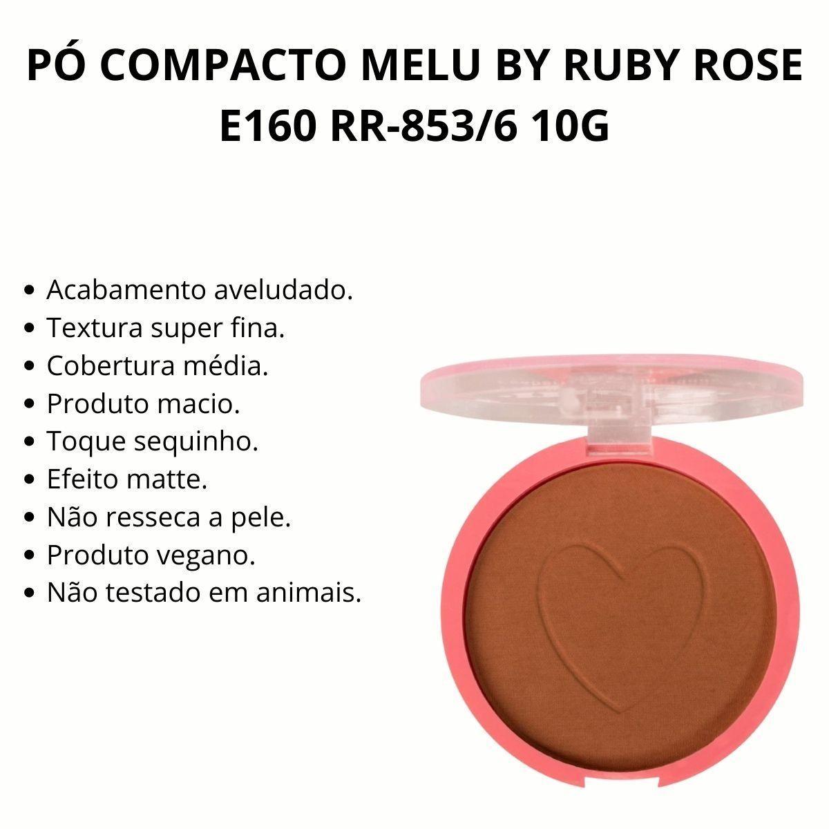 Pó Facial Compacto Melu Ruby Rose Cor E160 Textura Fina - Carrefour