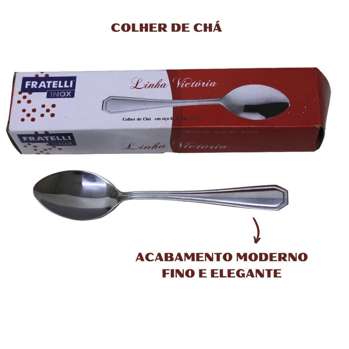 Jogo Colher Chá 12 Peças Em Aço Inox Kit Cozinha Restaurante - Carrefour
