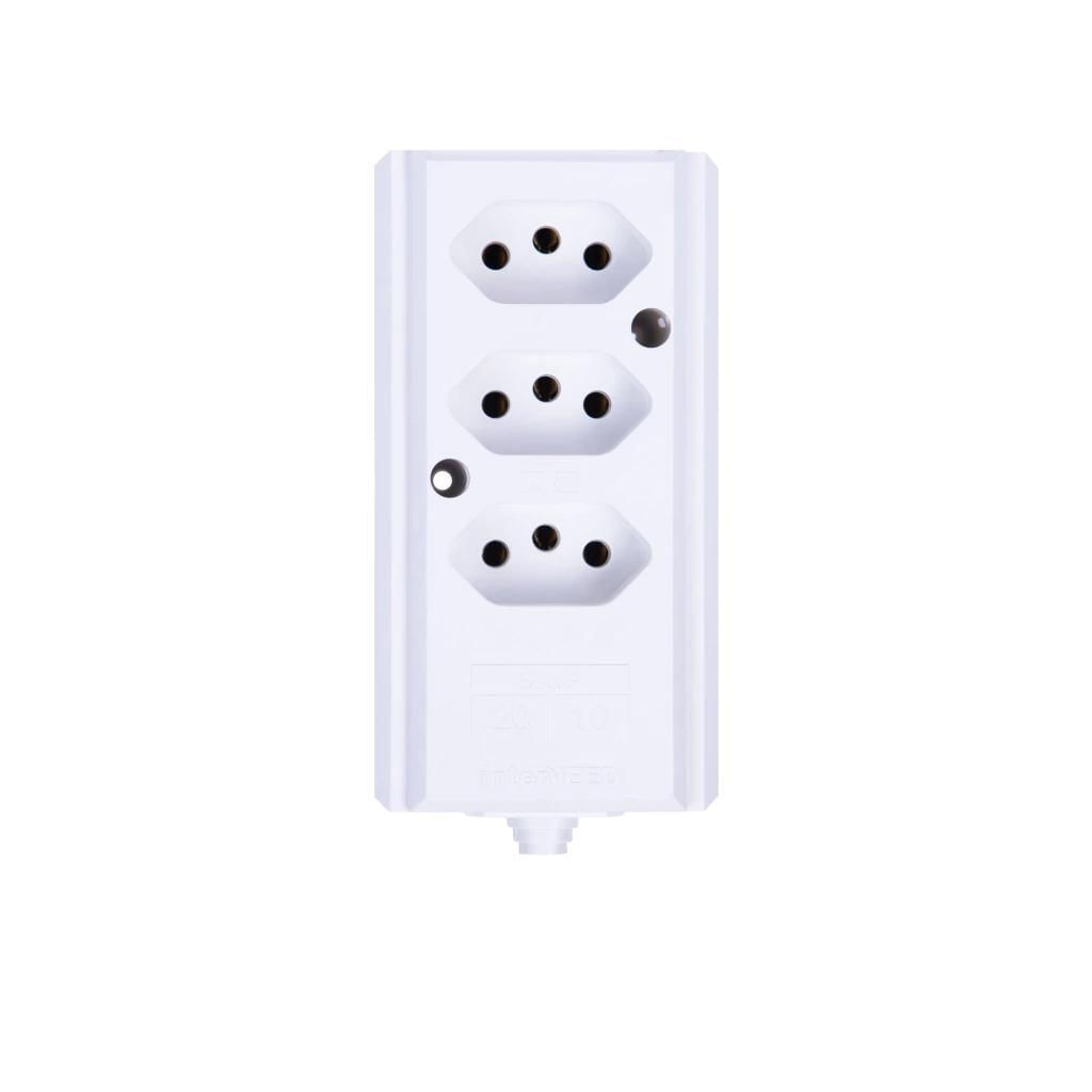 Tomada Em Barra 3 Tomadas Tripla 2p+t 10a 20a 110/220v - Carrefour