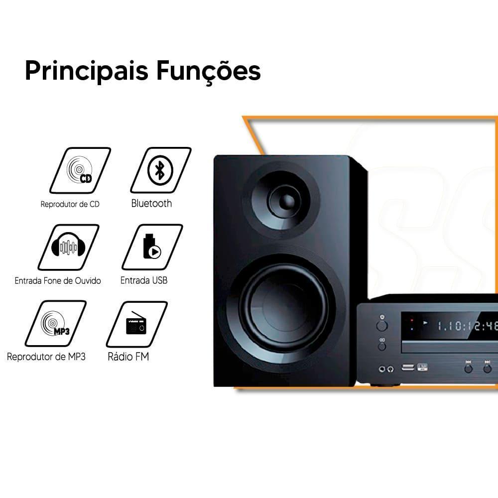 Mini System Ss-002 Ssound 330w Cd/mp3 Bluetooth Rádio-bivolt - Carrefour