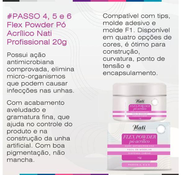 Nati Profissional Pó Acrílico Flex Powder Flocos Neve - 20g - Carrefour