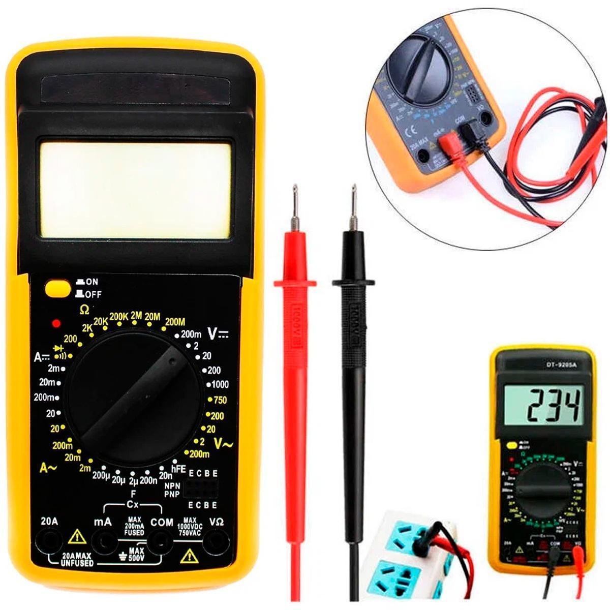 Multímetro Digital Com Capacímetro Ideal Medir Iluminação - Carrefour