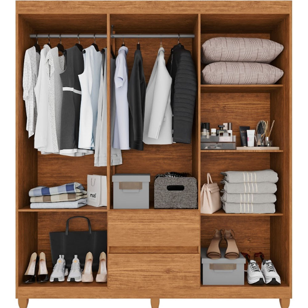 Guarda Roupa 6 Portas Com Espelho 2 Gavetas Dubai Plus Imop Móveis ...