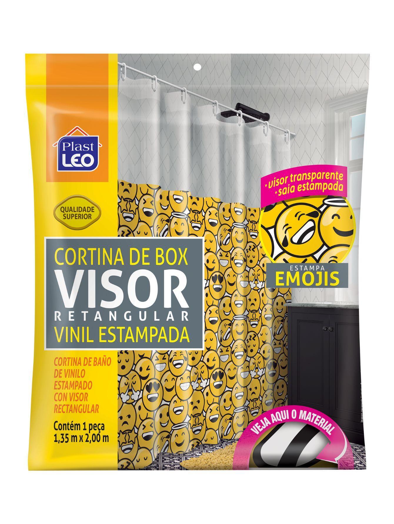 Cortina Box Vinil Visor Retangular Transparente E Saia - Carrefour