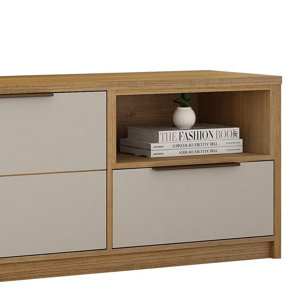 Rack Bancada Genova Cinamomo/off White Para Tv Até 75 - Valdemóveis ...