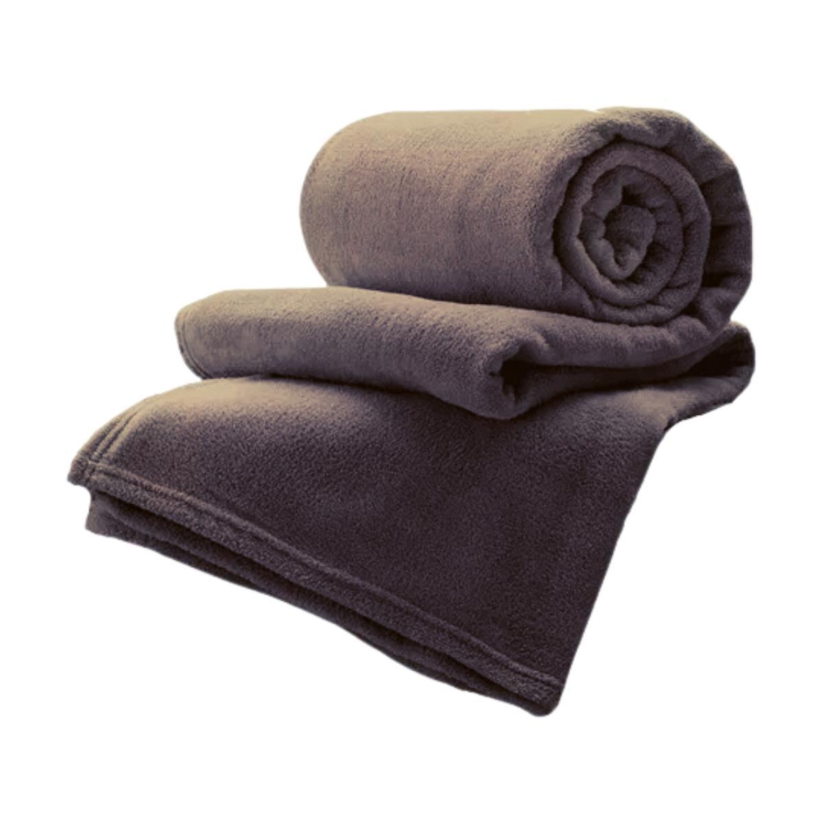 Manta Casal Lisa1,8x2m Camesa Marrom Escuro - Carrefour