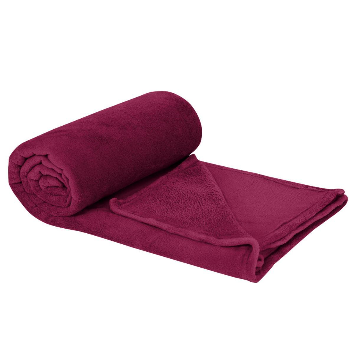 Manta Casal Lisa1,8x2m Camesa Vinho - Carrefour