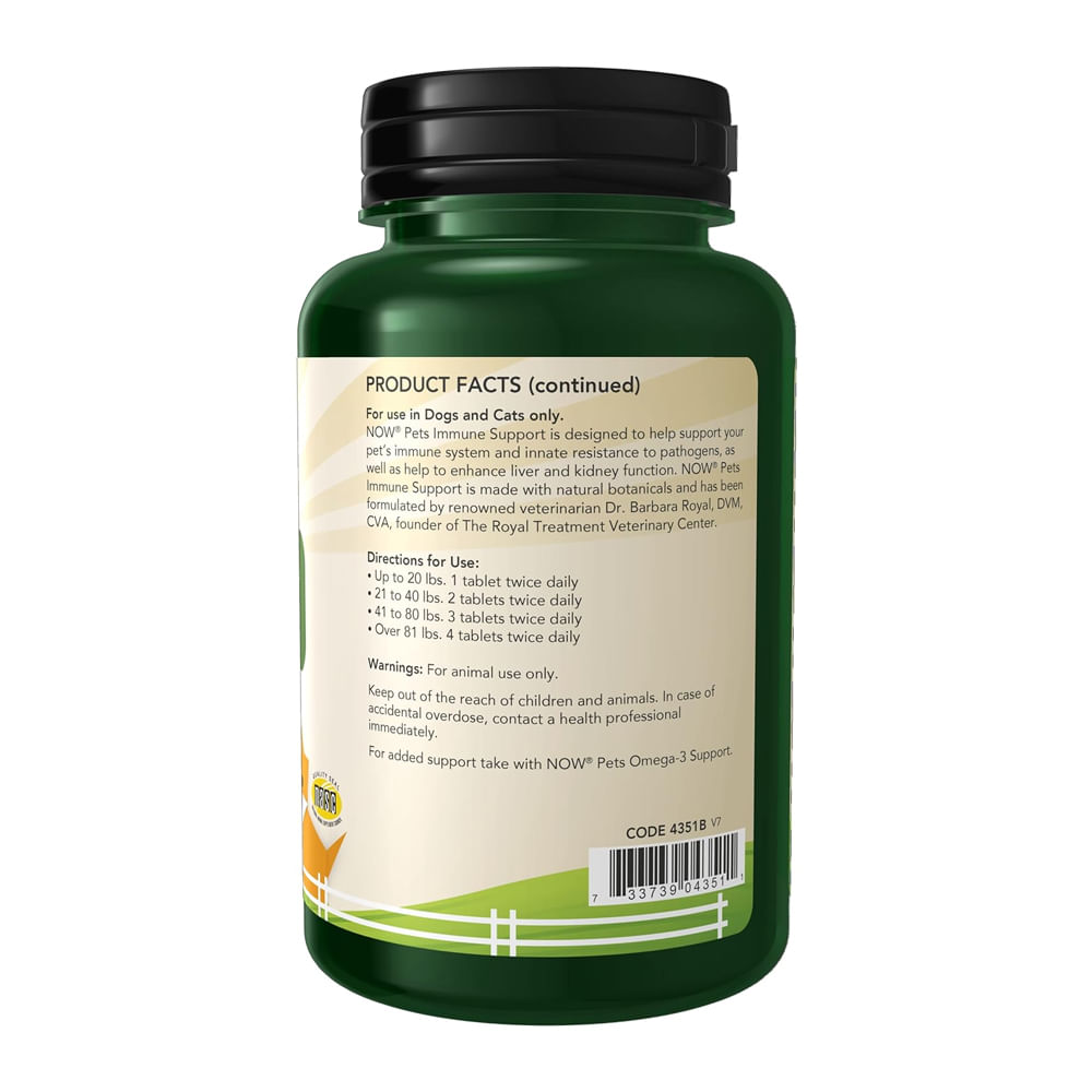 Suporte Imunológico Cães/gato 94g Now Foods 90tb Importado - Carrefour