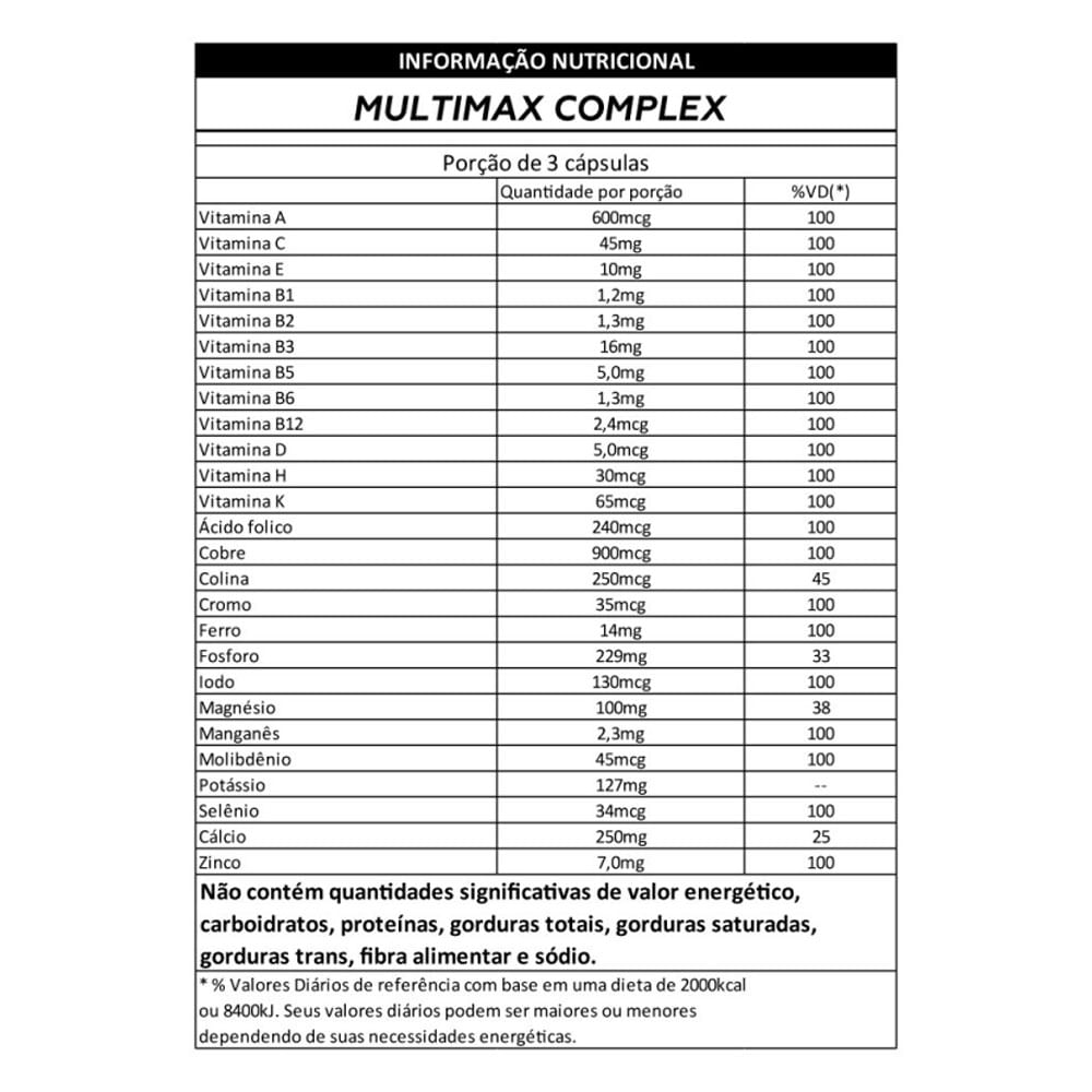 Multimax Complex (90 Caps) Max Titanium - Carrefour