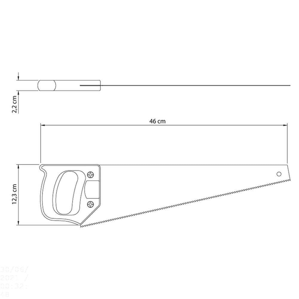 Serrote Tramontina 16" Com 7 Dentes Por Polegada Lâmina Em Aço Carbono ...