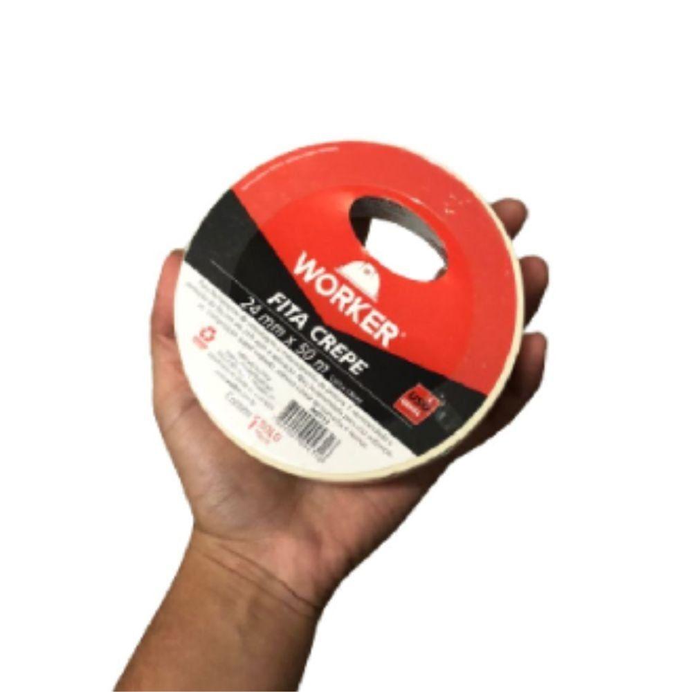 Fita Crepe Uso Geral 24mm X 50m 942111 Worker - Carrefour