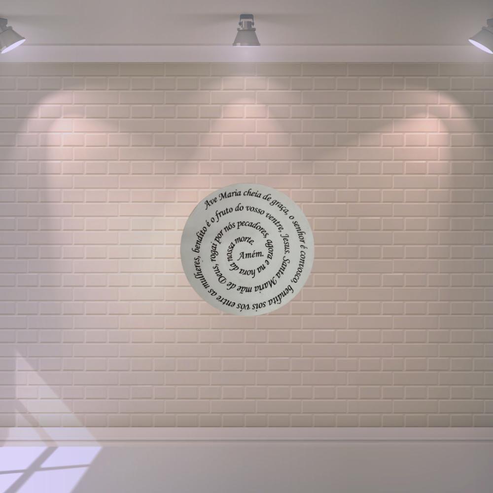 Oração Ave Maria Mandala 30 Cm Gravado Mdf 3mm Branco [f031] - Carrefour