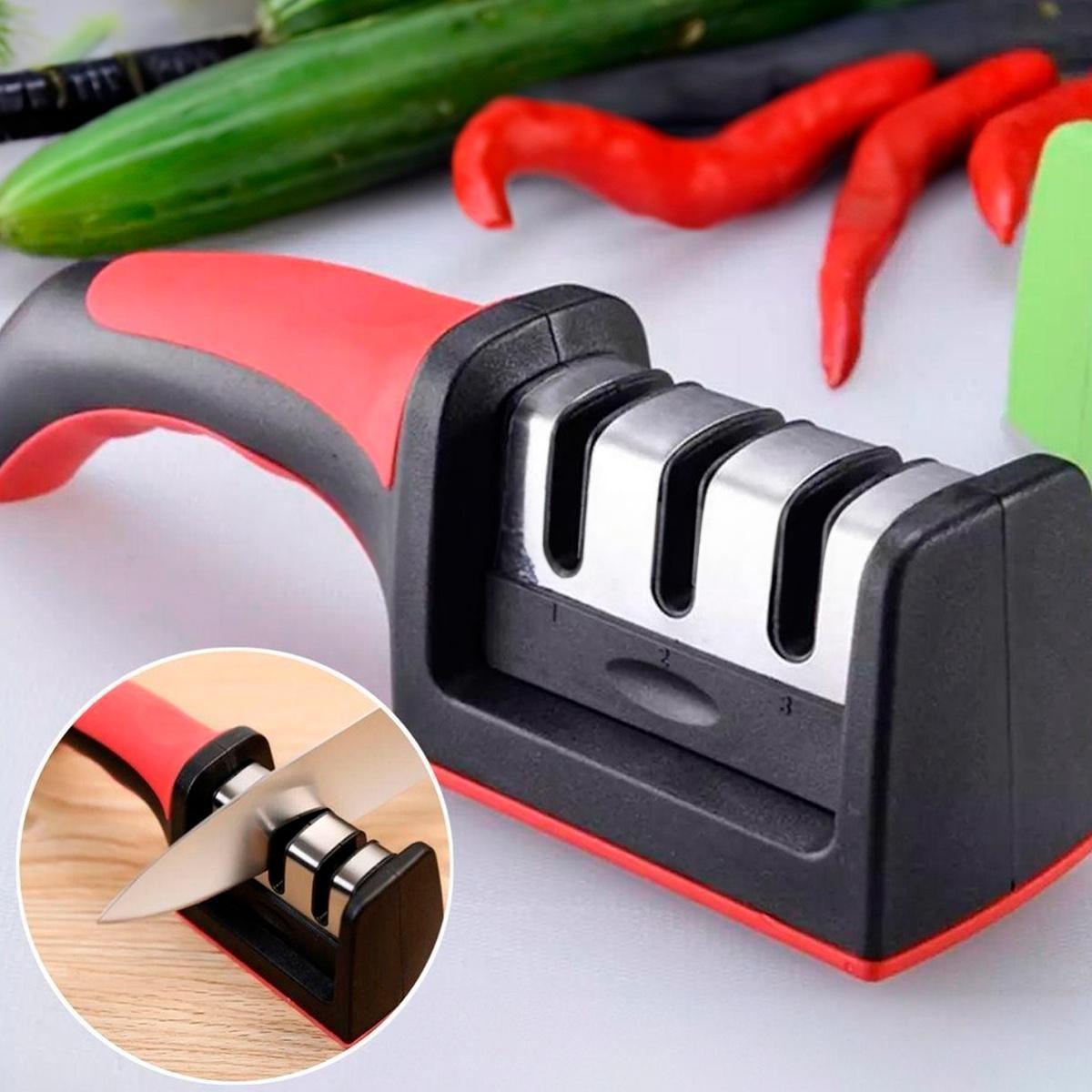 Afiador De Faca Amolador De Facas 3 Opções Profissional - Carrefour