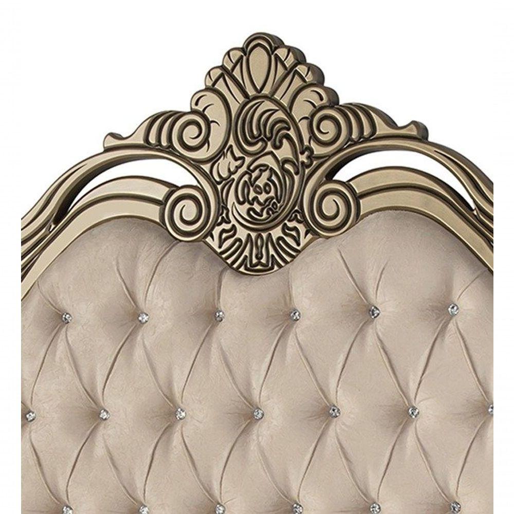 Cabeceira Clássica Genova Queen Cor Ouro Velho Acetinado - Tecido 67046 ...