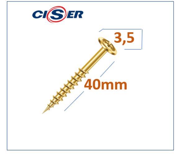 Parafuso Chipboard 3,5 X 40 Madeira Philips Ciser 500un - Carrefour