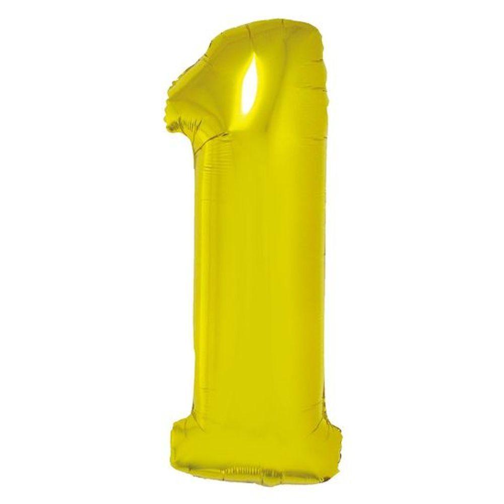 Balão Dourado Número 1 - Silver Plastic - 1 Un - Carrefour