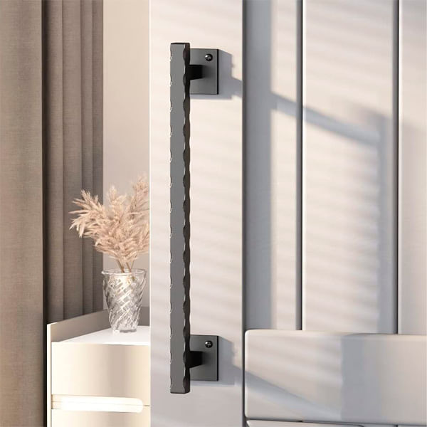 Puxador Duplo Colonial Aço Thor Preto Fosco 300mm Colonial Industrial ...