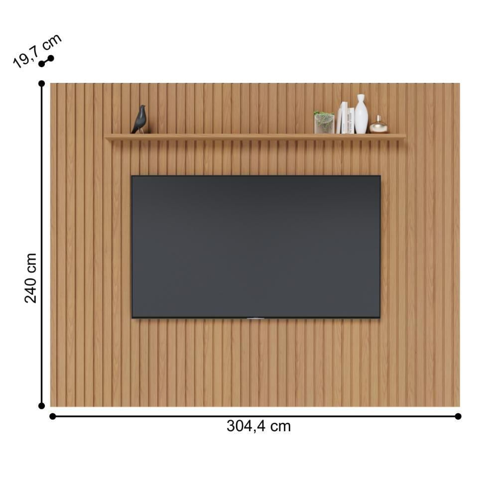 Painel Frisado Para Tvs De 82 Polegadas Douai Freijó - Carrefour