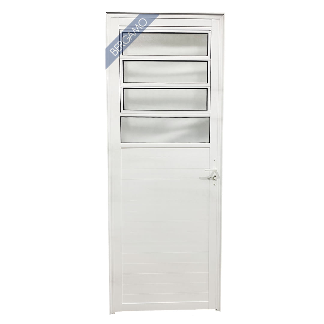 Porta Basculante Lambril Alumínio Branco 210 x 90 Linha Veneza Esquerda ...