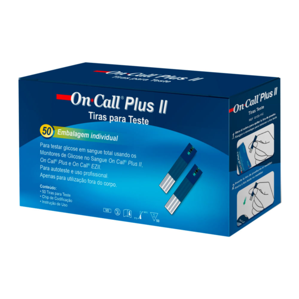 On Call Plus Ii Tira Teste Individual Com 50 Unidades - Carrefour