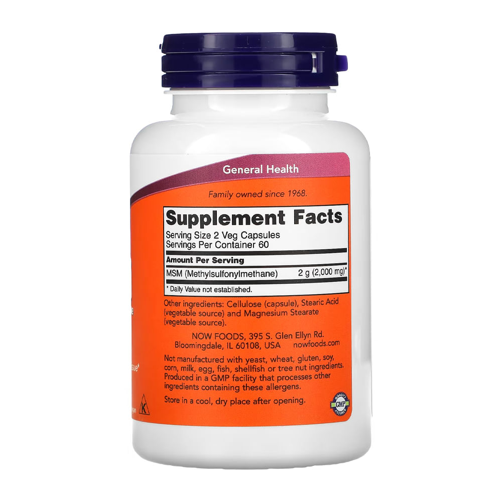 Msm 1000mg Now Foods 120 Caps Importado - Carrefour