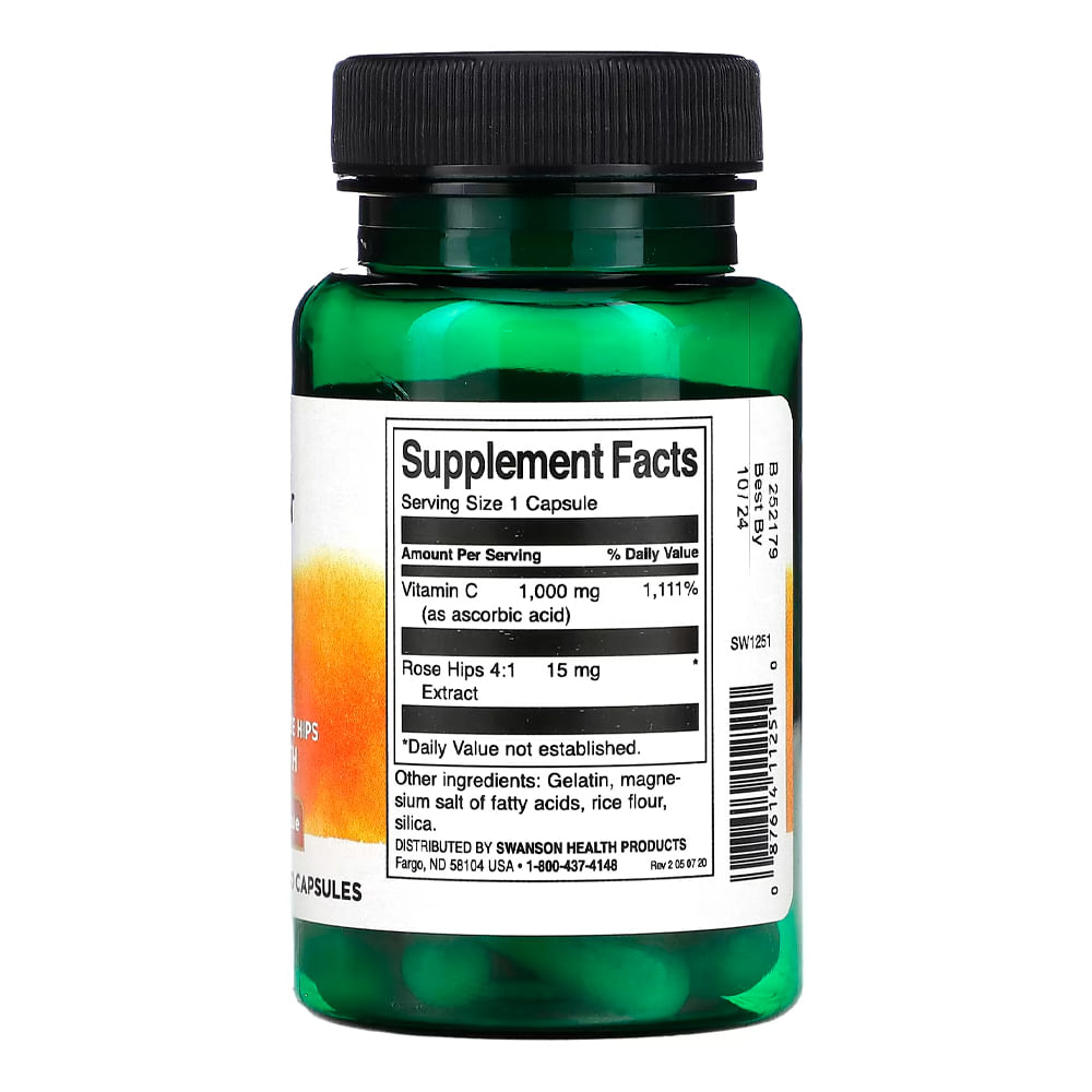 Vitamina C-1000 E Rosa Mosqueta Swanson 30caps Importado - Carrefour