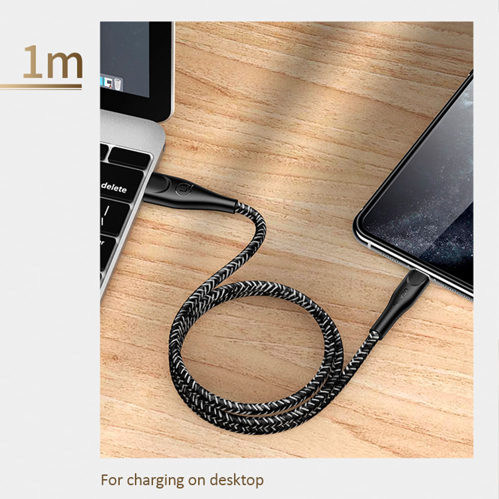 Cabo Usb Usams Usb A Pra Lightning Máx. 2a 1 Metro Preto - Carrefour