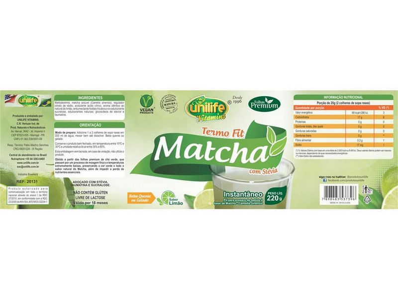 Kit 3 Matcha Termo Fit Com Stévia Instantâneo Sabor Limão - Carrefour