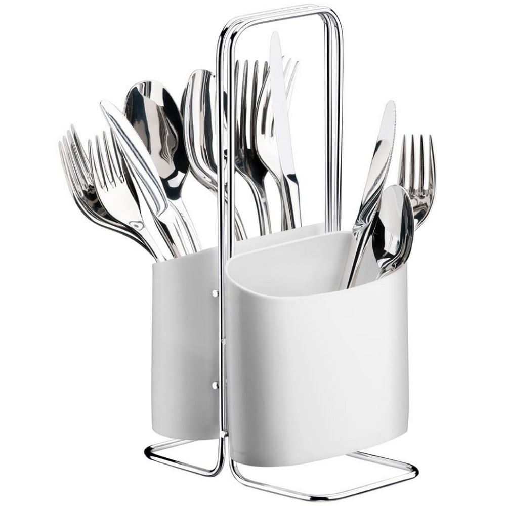 Porta Talheres Utimil Cr421 Em Aço Cromado E Polietileno - Carrefour