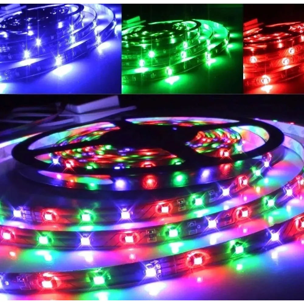 Fita Led Colorida 5m 300 Led Prova Dágua + Controle - Carrefour