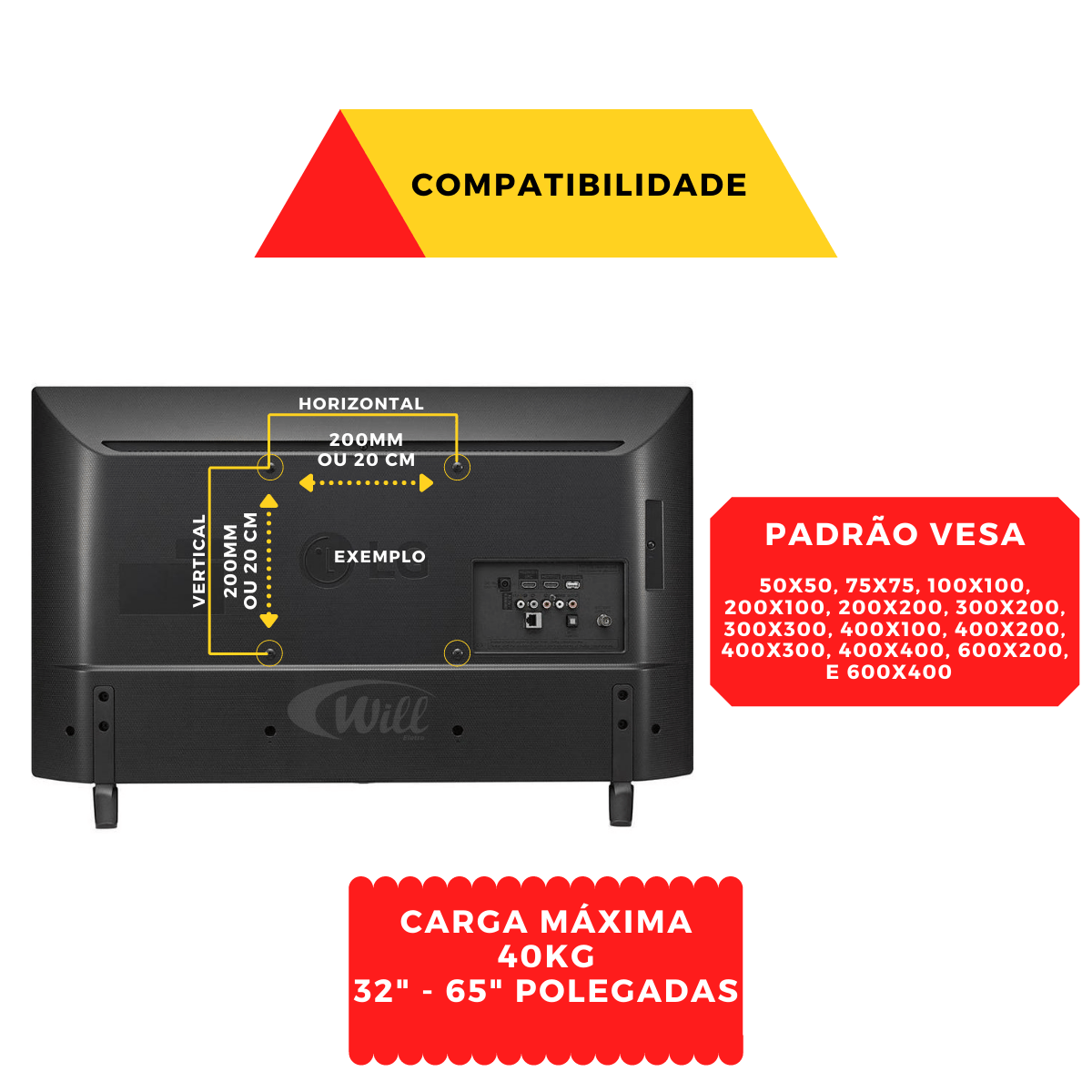 Suporte Tv Articulado - Pqst-at65-03 - Proeletronic - Carrefour