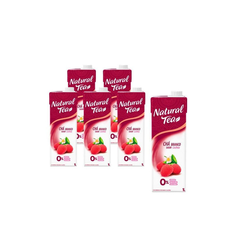 Kit Com 6 Chá Natural Tea Branco Com Lichia 1l - Carrefour
